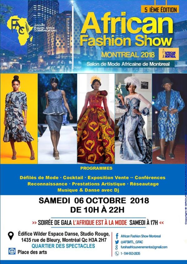 6 Octobre 2018 African Fashion Show Montreal Salon De Mode