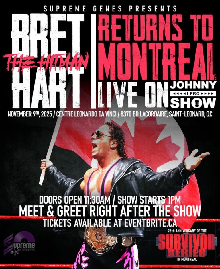 November 9, 2025. Bret “The Hitman” Hart: Live in Montreal – L ...